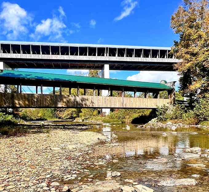 Two bridges for the price of one visit, because Ashtabula County doesn't do anything halfway.