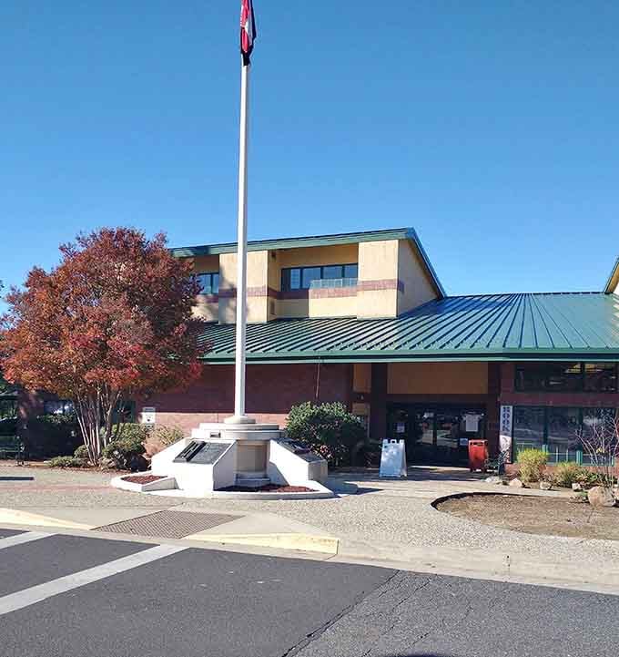 The Tuolumne County Library welcomes readers with autumn colors that make you want to check out a book immediately.