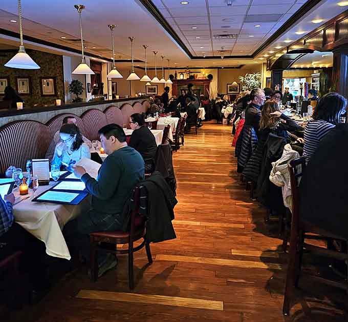 A packed dining room on a weeknight tells you everything you need to know about a restaurant's reputation in town.