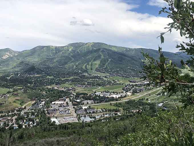 Emerald Mountain looms over town, reminding diners that working up an appetite here is half the fun.