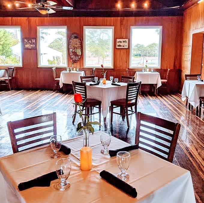 Dining rooms with water views and warm wood create the perfect setting for meals that become cherished family memories.