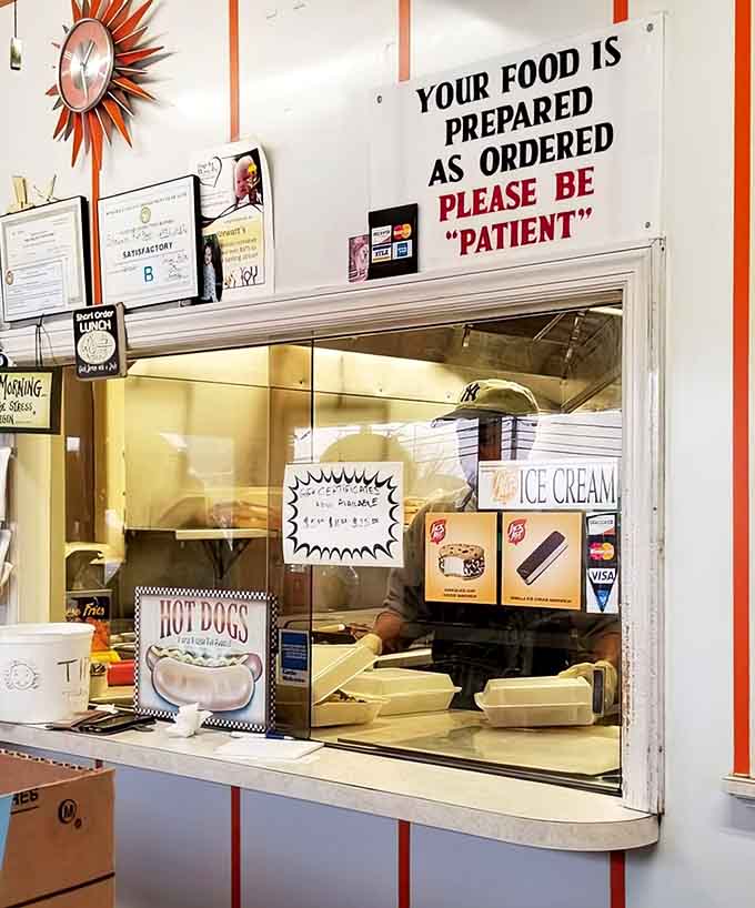 The kitchen window where magic happens and patience is rewarded with hot, fresh, delicious reality.