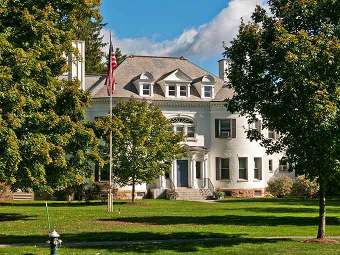 Austen Riggs Center's stately presence adds another layer of architectural beauty to this remarkable town.