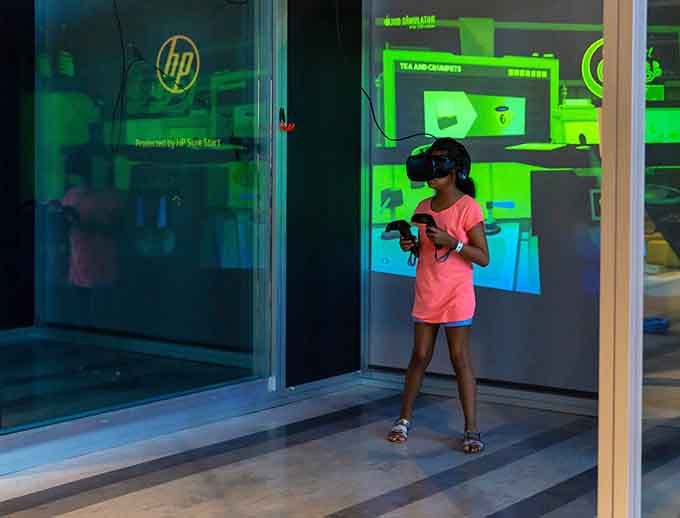 Virtual reality stations transport you somewhere else entirely, no passport or uncomfortable airplane seat required here.