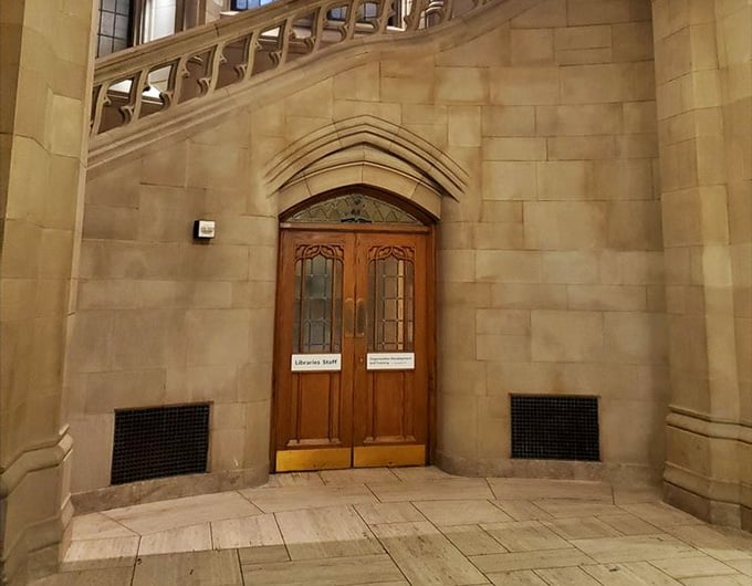 Even the staff doors look like they might lead to Narnia or at least somewhere interesting.