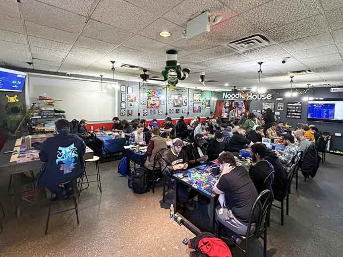 A full house of gamers proves that good noodles and great games create the perfect recipe for community.