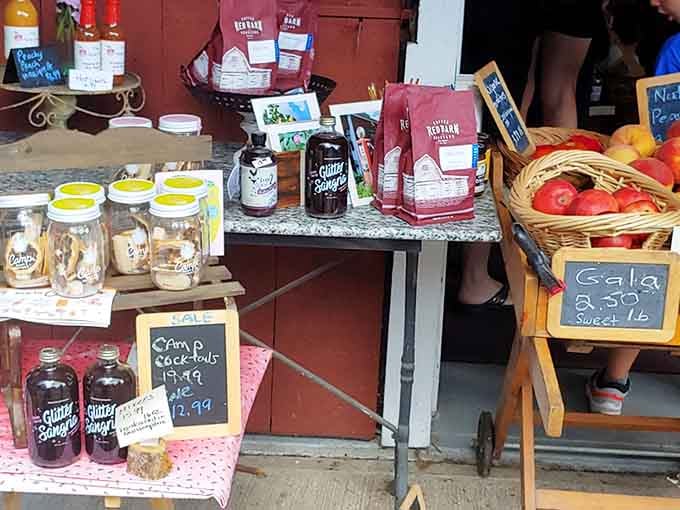 Local products lined up like a greatest hits album of Massachusetts farm country deliciousness right here.