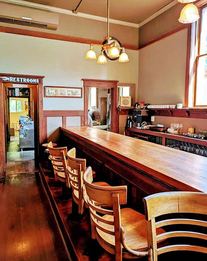 Bar seating with a view of the action means you can watch pizza magic happen in real time.