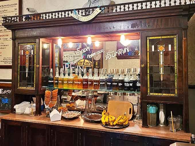 That ornate soda fountain with its rainbow of syrups looks like something your grandparents would have courted over.
