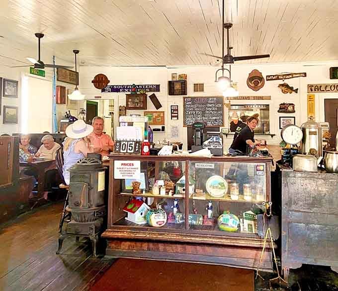 The heart of the operation, where orders are placed and Southern hospitality flows as freely as sweet tea.