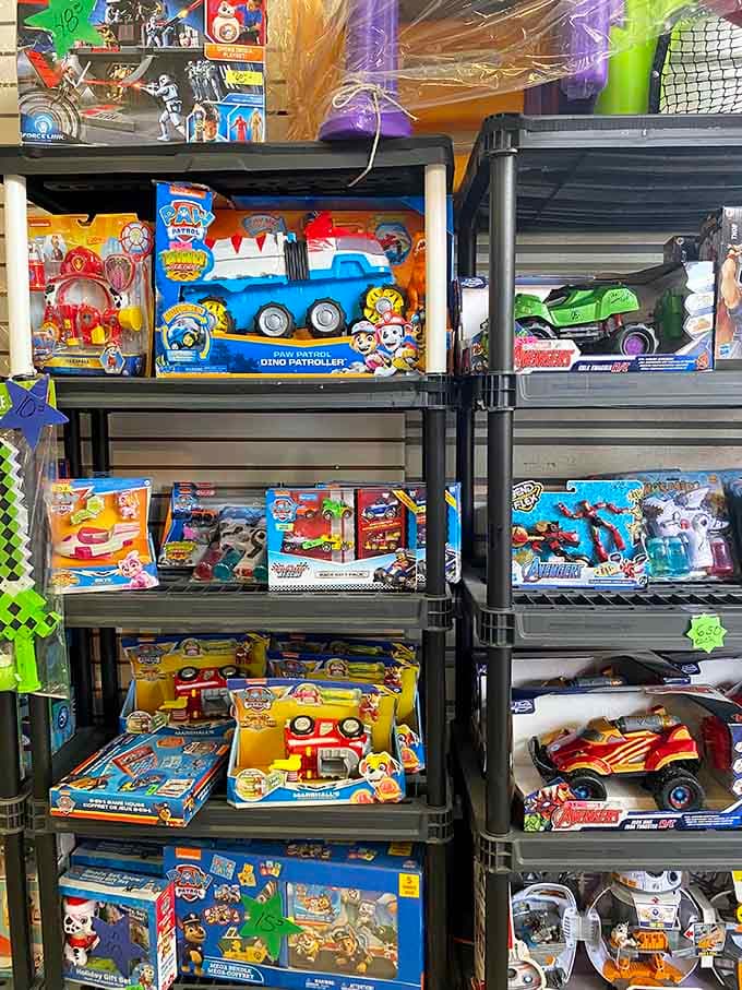 Brand-name toys at flea market prices mean kids get spoiled without parents getting financially ruined in the process.