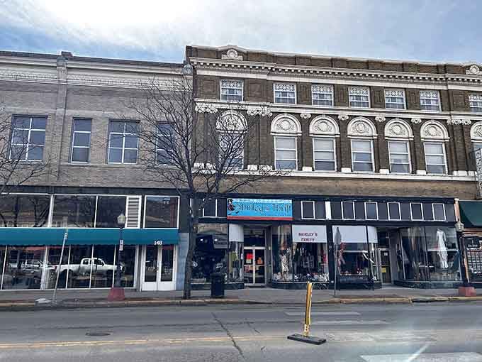 Classic storefronts showcase the kind of architectural detail that developers stopped including when budgets got tight elsewhere.