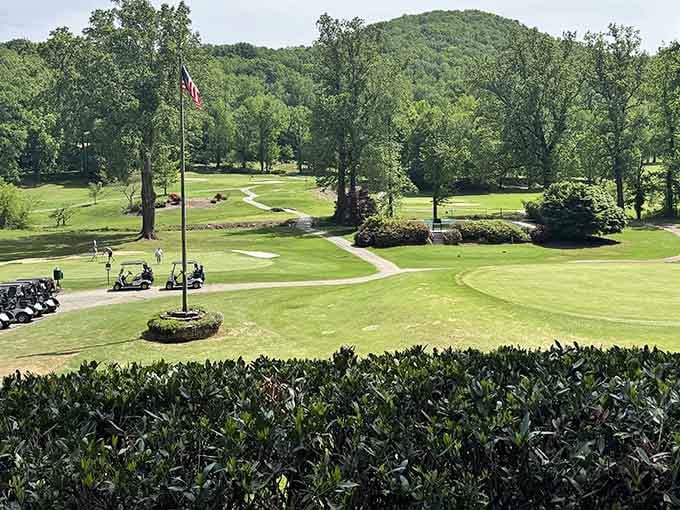 Tryon Country Club's manicured greens look so perfect you almost feel guilty walking on them with your golf shoes.