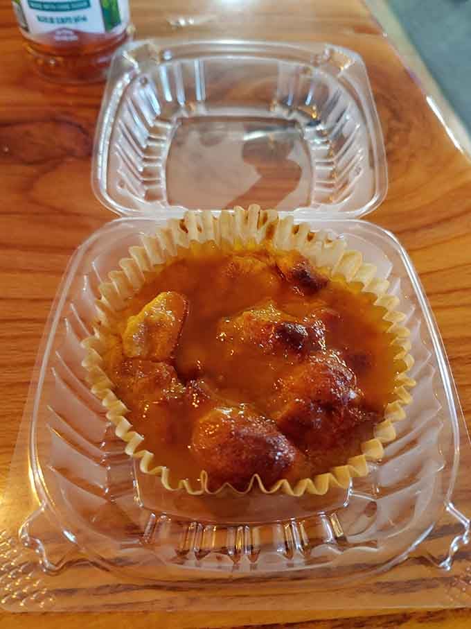 Banana pudding in its natural habitat, waiting patiently to provide the sweet ending your ribs-filled belly deserves.