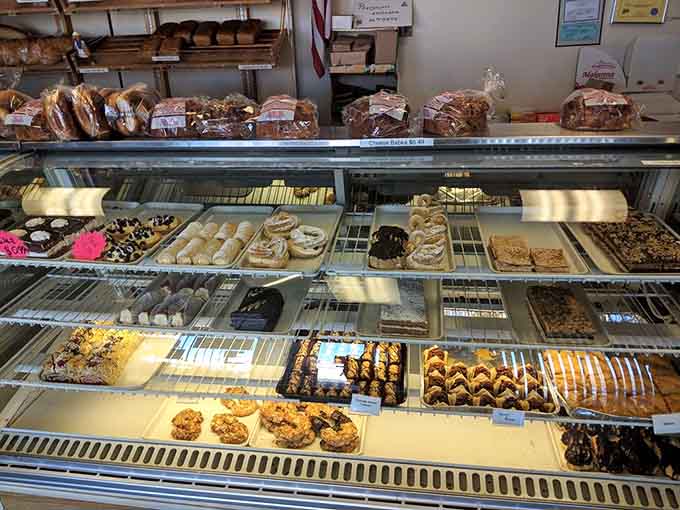 The pastry case stretches on gloriously, offering more traditional Polish sweets than you can possibly choose from.