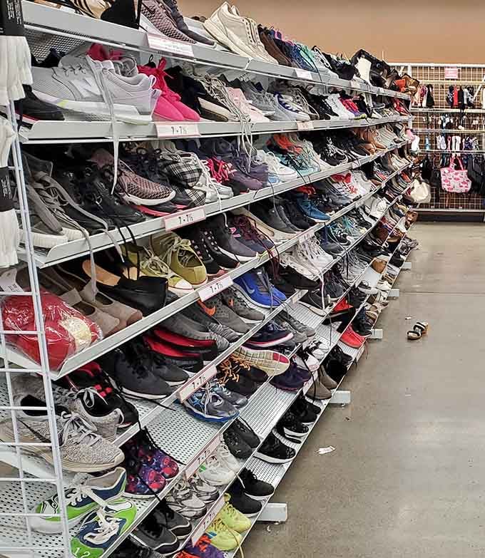 Shoes for every occasion line up like soldiers, ready to march into your closet affordably.