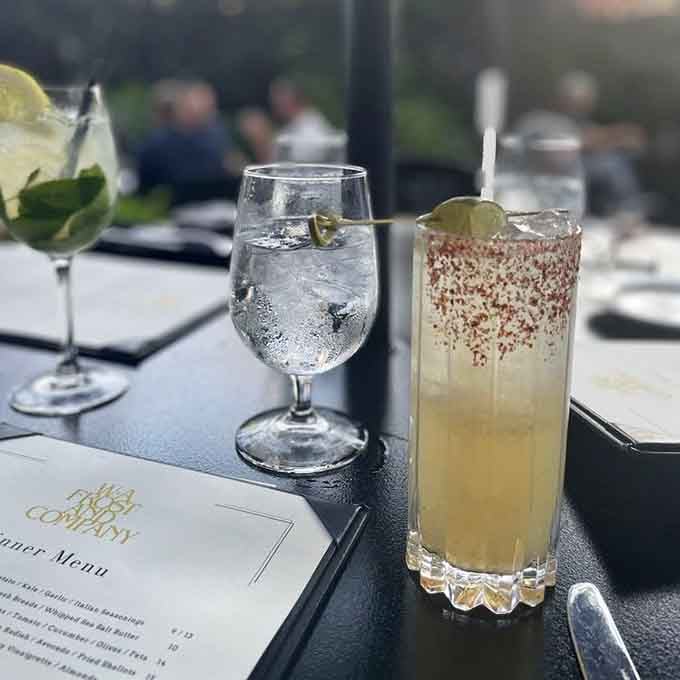 Sparkling water with lime and a craft cocktail with that spiced rim are ready to make your evening infinitely more interesting.