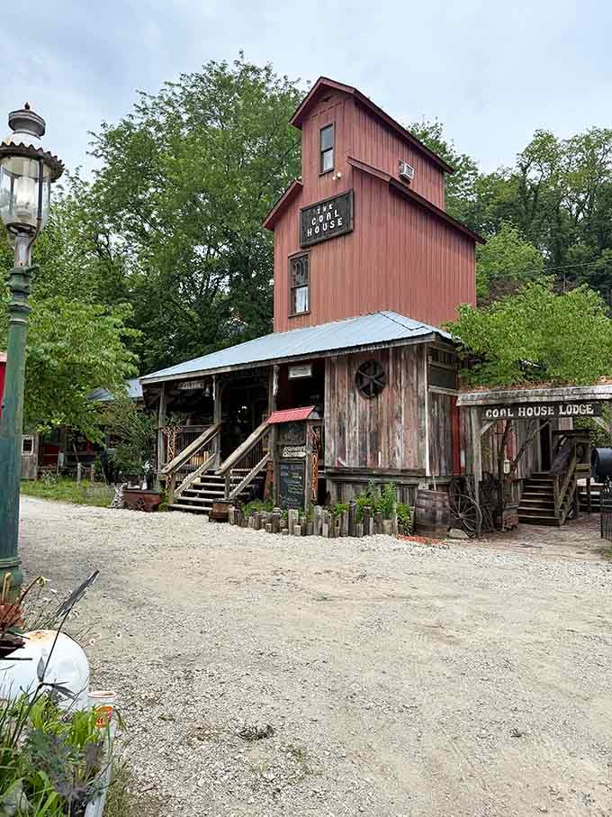 The Coal House Lodge embraces its rustic charm like a warm hug from a very weathered, very friendly uncle.