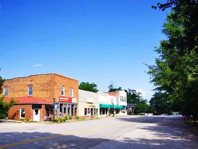 Landrum's colorful storefronts pop against the blue sky like a box of crayons came to life downtown.