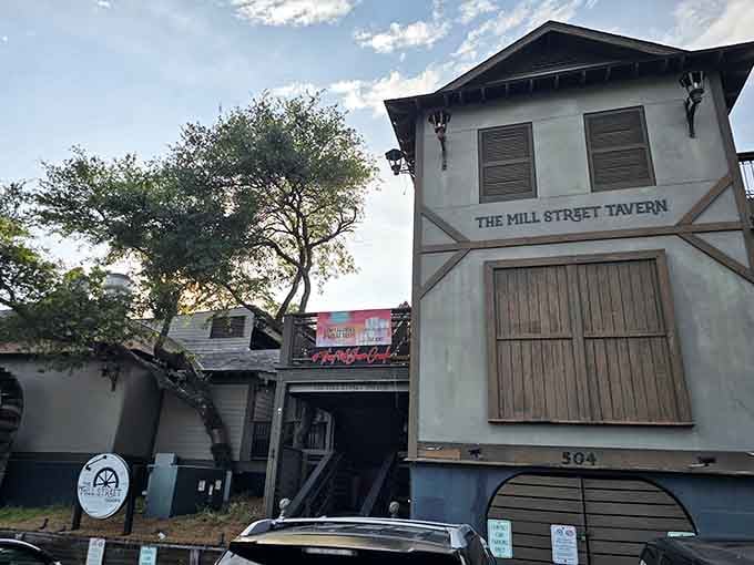 This quirky building with its timber-frame design promises casual tavern fare and cold drinks in a neighborhood gathering spot everyone loves.
