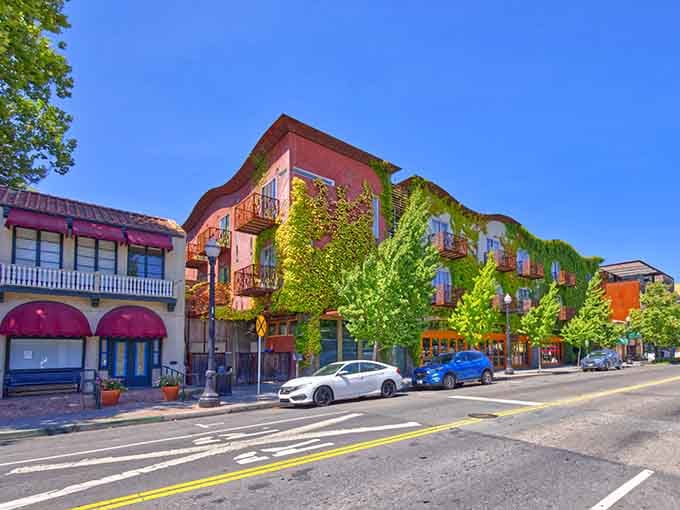 Colorful facades and wrought-iron balconies bring Mediterranean flair to this wine country town where dining is an art form.