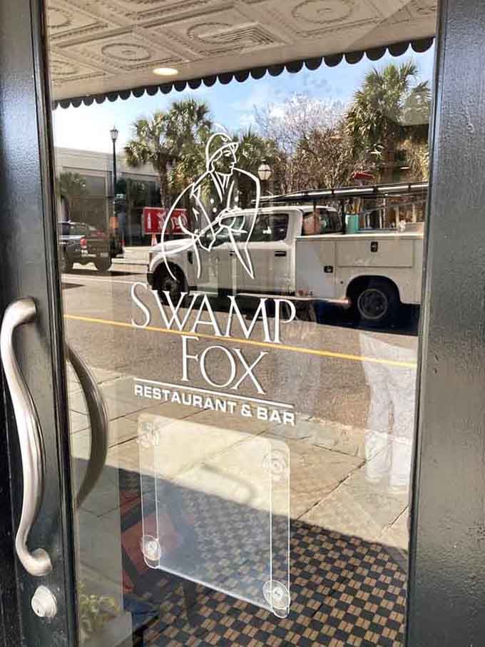 Palm trees reflected in the glass doors remind you that coastal flavors are just steps away, no matter the season.