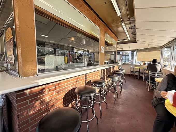 Counter seats offer front-row views of the grill action, like dinner theater but infinitely more delicious.