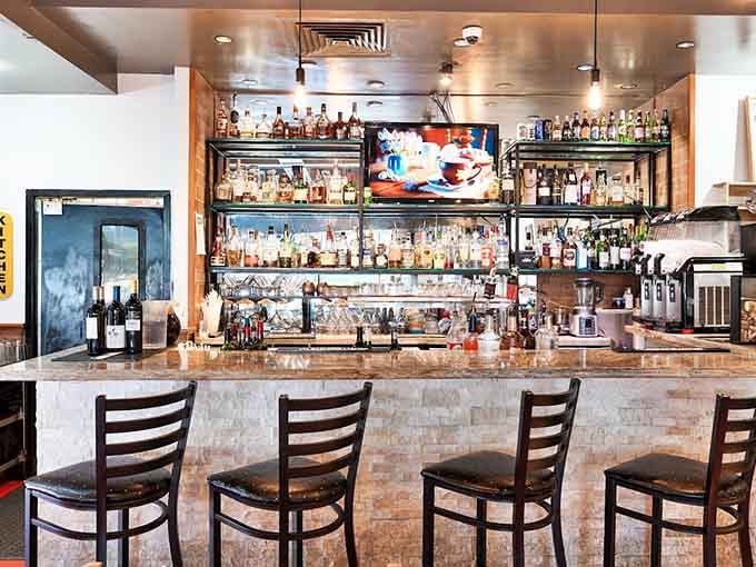 The well-stocked bar promises cocktails that'll make waiting for your table feel like part of the experience.
