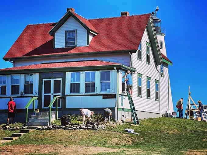Volunteers keeping history alive, one paint stroke at a time, doing the real work that matters.