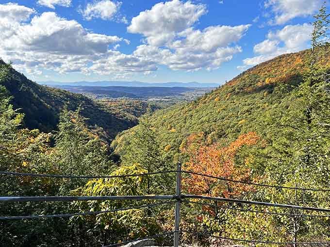 Sweeping valley views reward those who venture beyond the falls, offering perspectives that steal your breath away.