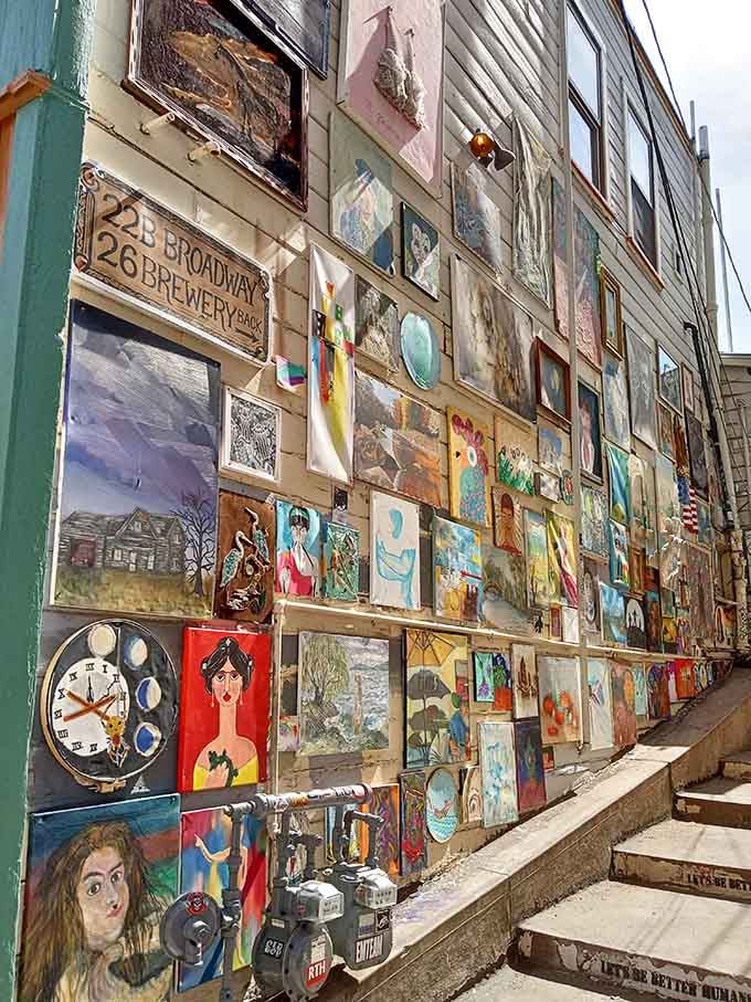 Community art walls showcase local talent in a gallery where admission is free and inspiration comes standard with viewing.