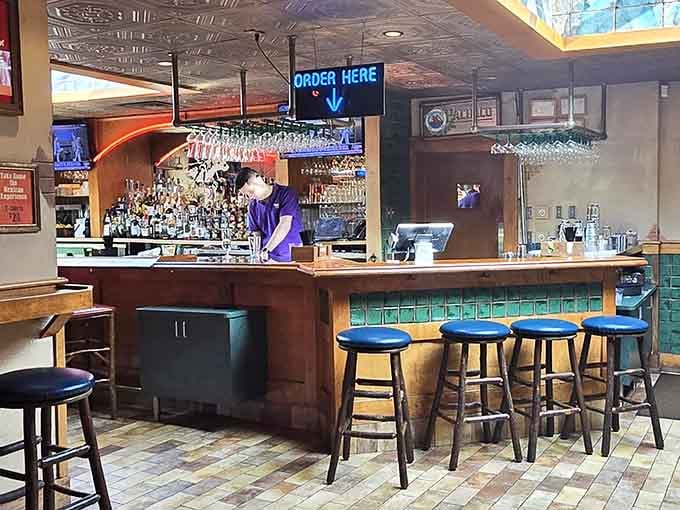 The bar where skilled hands craft drinks that make you forget it's twenty below outside, at least temporarily.