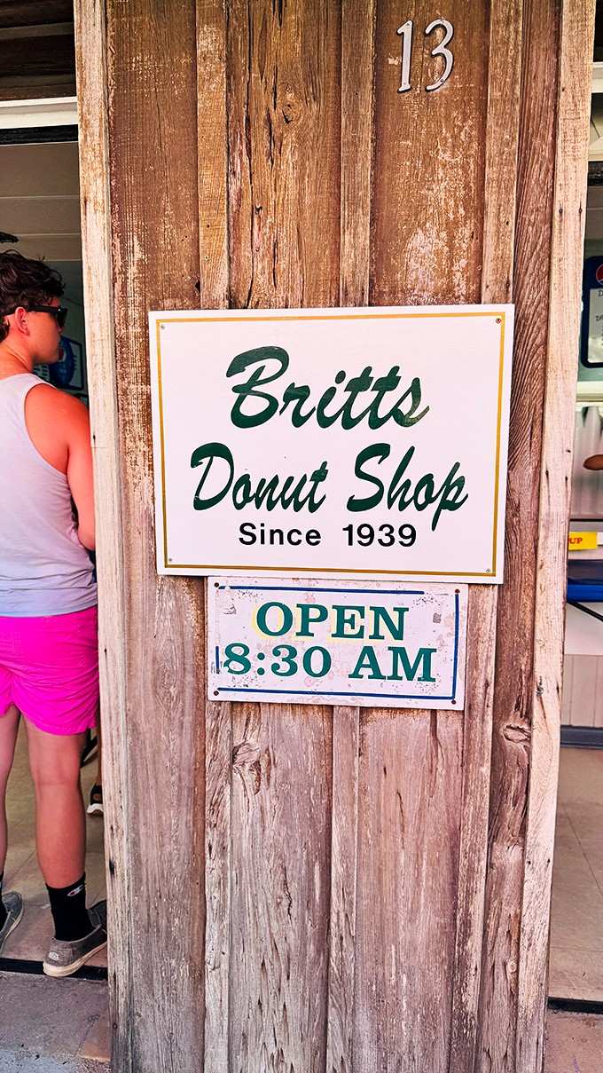 Since 1939, that sign has promised fresh donuts at 8:30 AM, and they've never broken that promise.