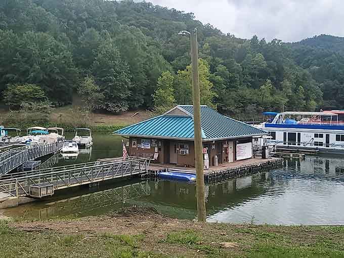 Your gateway to aquatic adventures, where boats wait patiently to help you explore every hidden cove and inlet.