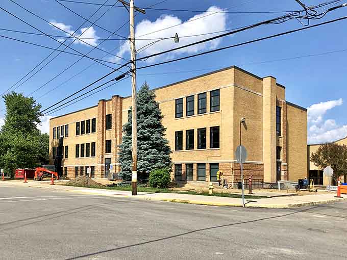Burlington Elementary School's Art Deco design adds unexpected architectural flair to this charming small town's landscape.