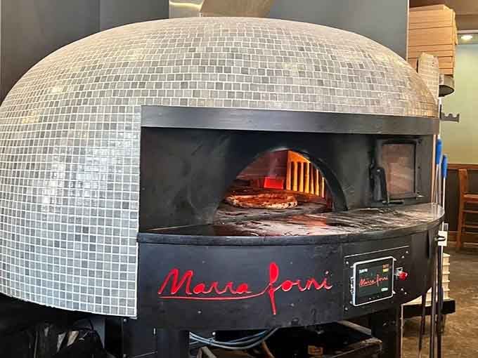 The Marra Forni oven is the star of the show, turning out pizzas faster than you can say "Neapolitan."