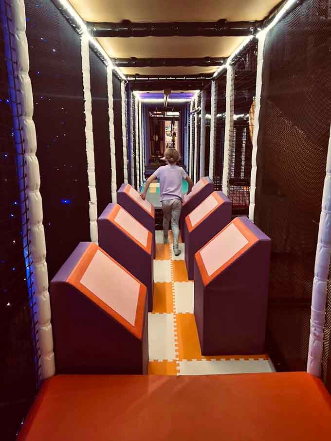 Padded obstacles that let kids bounce off walls without the usual parental panic that normally follows.