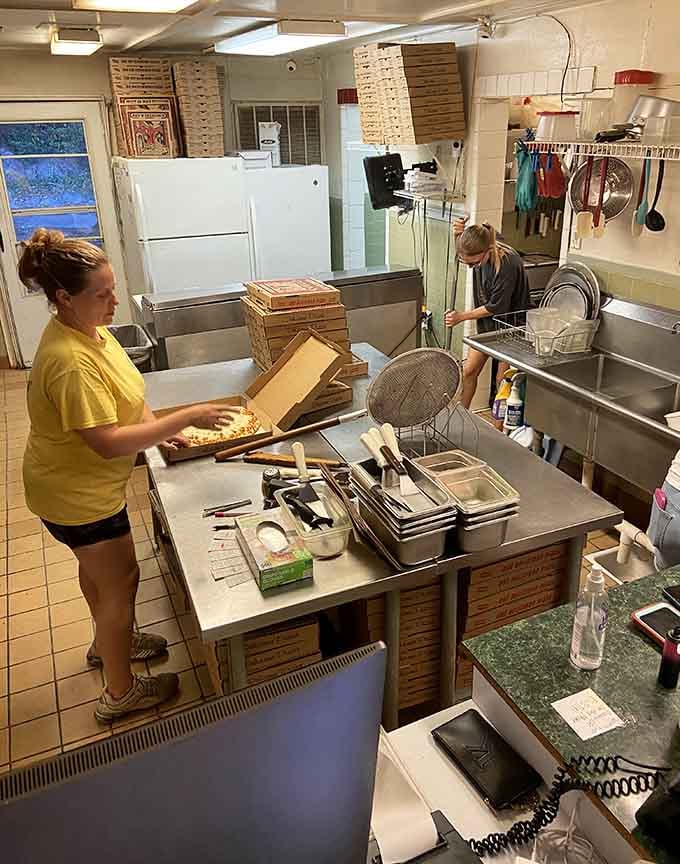 Behind the scenes where the magic happens, fresh dough and dedication turning into your next favorite meal.