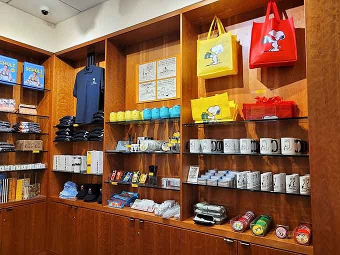 Shelves overflow with Snoopy merchandise that'll tempt your wallet and fill your heart with nostalgia simultaneously.