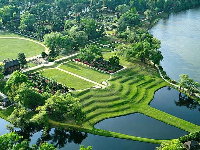 Middleton Place's geometric gardens showcase landscape design that took a decade and still impresses three centuries later.