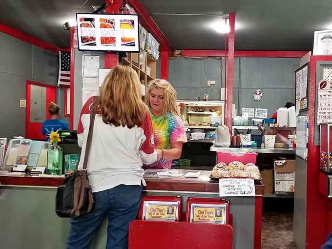 The order counter where dreams are placed and stomachs prepare themselves for the feast that's about to arrive.