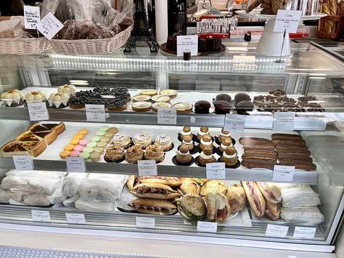 That display case holds more temptation per square foot than a dessert aisle at peak holiday season.