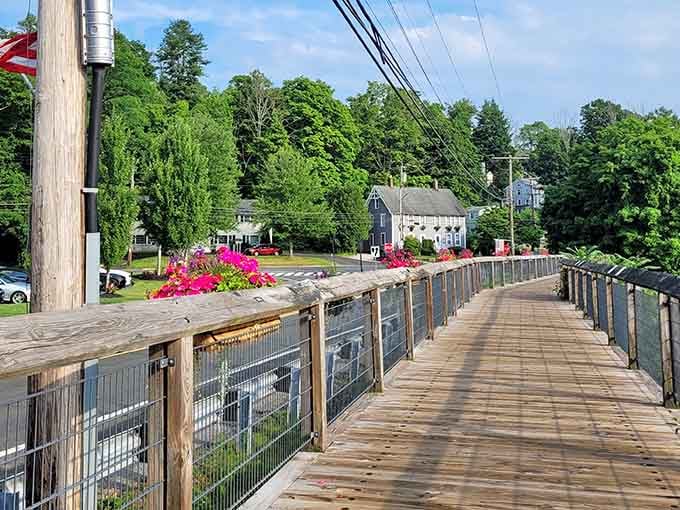 The Canton Flower Bridge walkway offers views so lovely, you'll actually want to put your phone down and just look around.