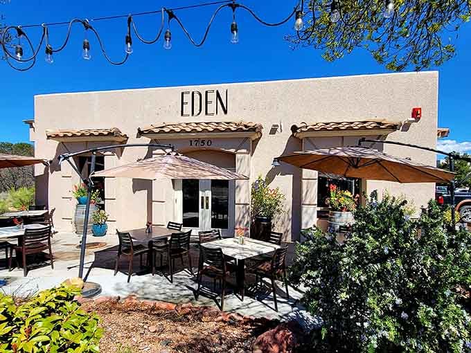EDEN's inviting patio whispers "stay awhile" in a language every retiree instinctively understands and appreciates.