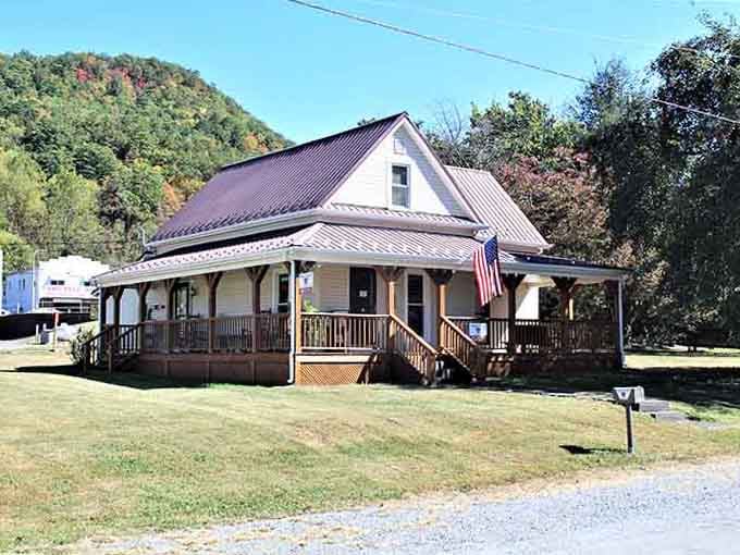 This classic country porch practically begs you to sit a spell and watch the mountains change colors all day.