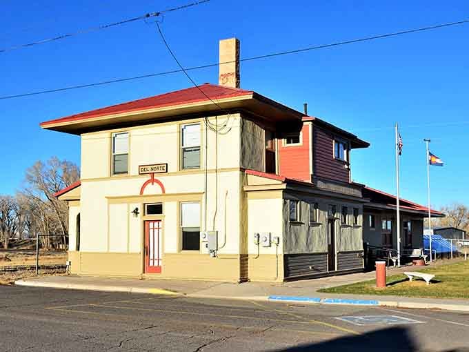 The old railway station stands as a reminder when trains connected these mountain towns to the wider world beyond.