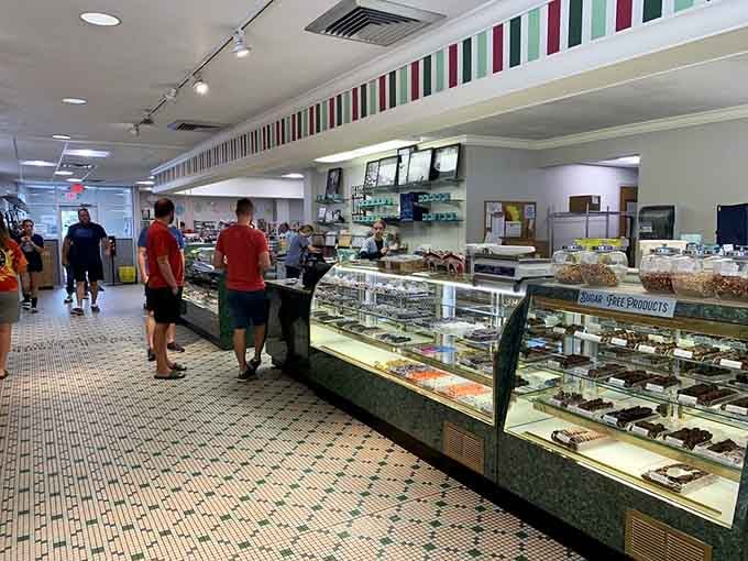 The bustling counter scene with customers deciding their fate shows this place knows how to keep the sweet-toothed masses happy.