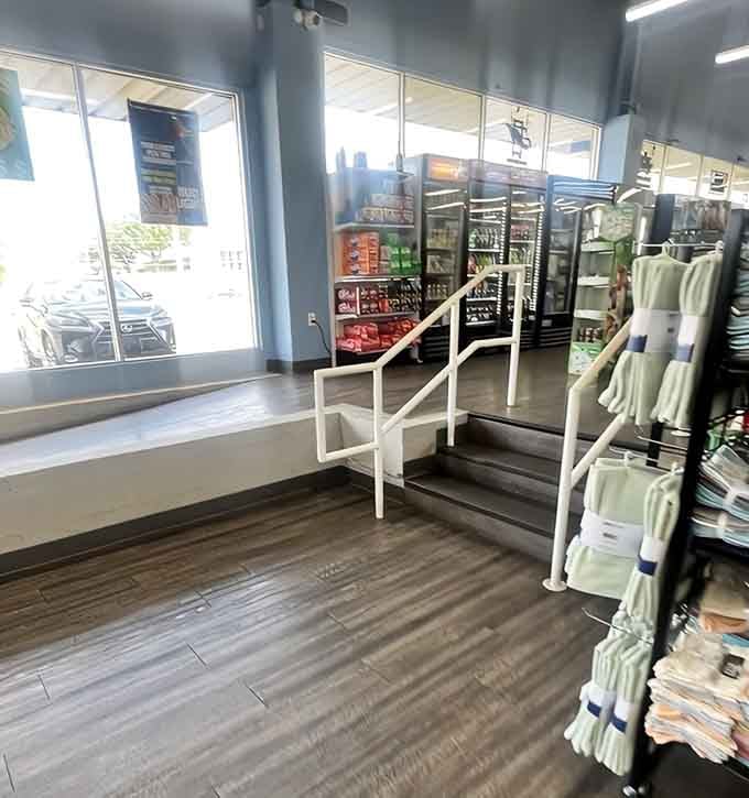 Even the entrance has character, with steps leading you into this wonderland of affordable everything.