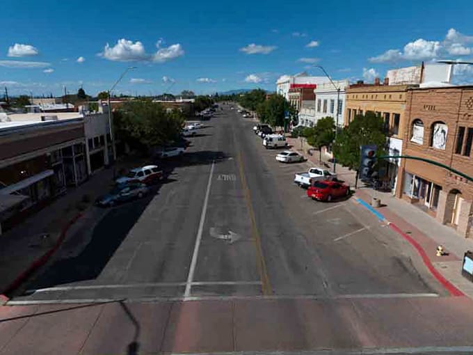 G Avenue stretches wide and unhurried, where traffic jams mean waiting for two cars instead of two hundred.