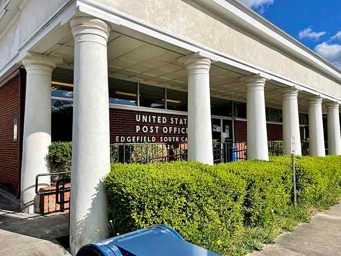Even the post office has columns here, because Edgefield doesn't do anything halfway when it comes to architecture.